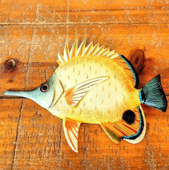 CIT Wall Plaque Collection | Wall Decor | Hand Painted Butterfly Fish ...